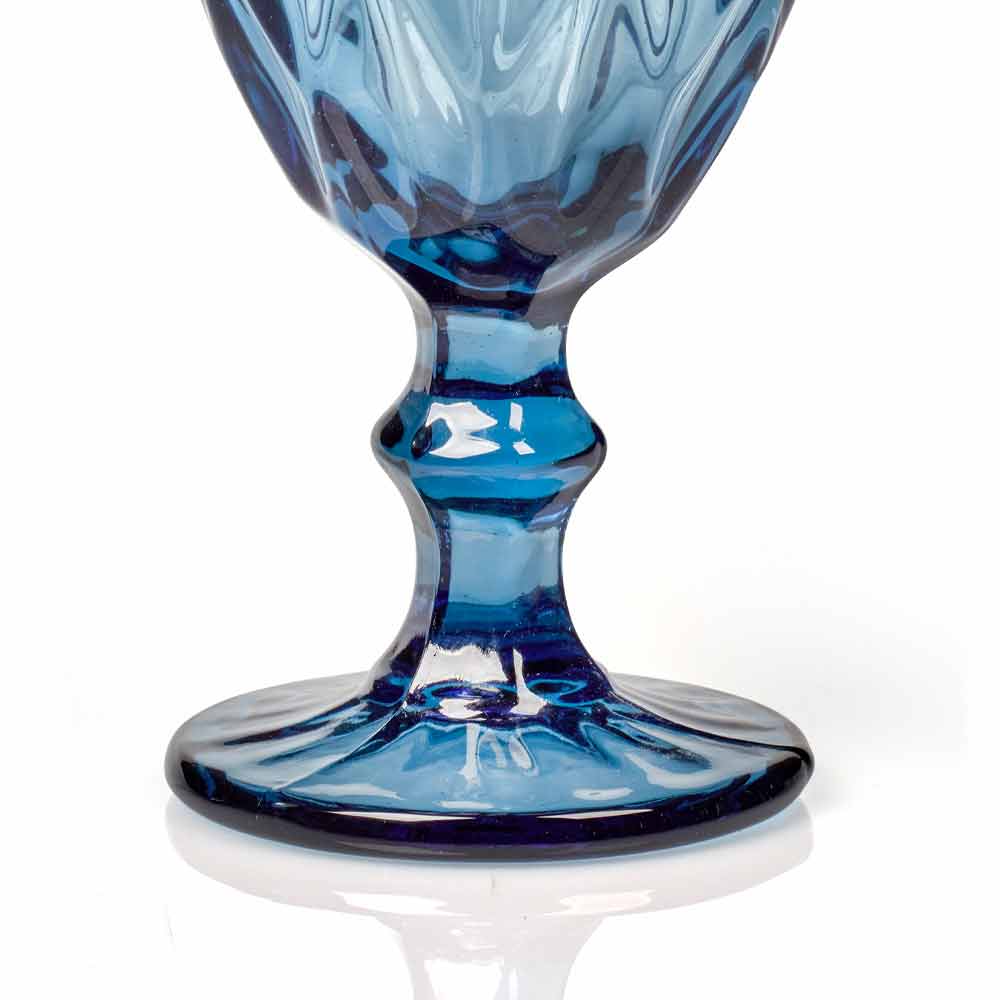 Service de verres à pied en verre coloré 12 verres à vin design