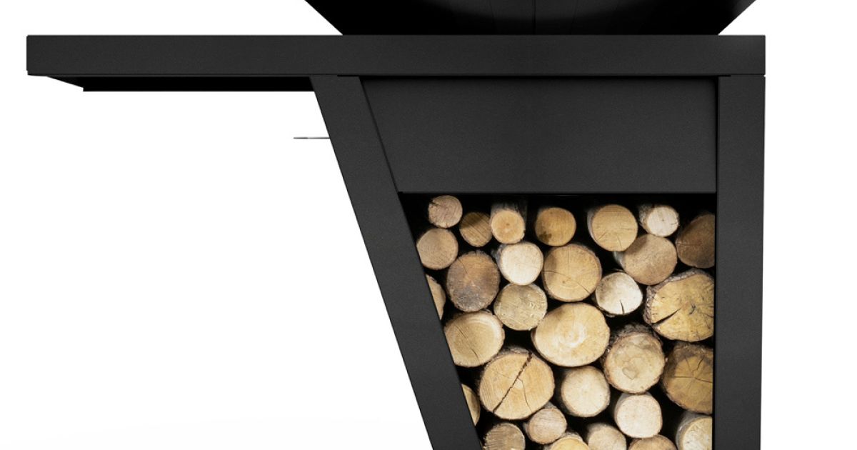 Brasier à Bois avec Plaque de Cuisson et Plaque – BBQ d'Extérieur