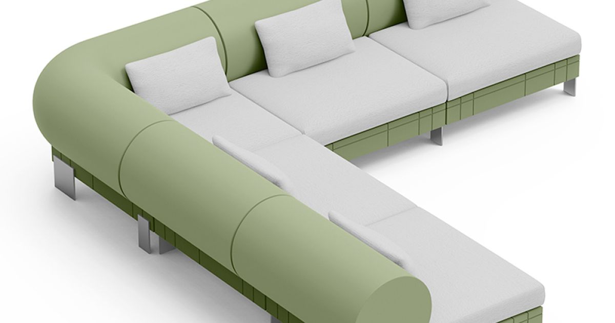 Canapé d'angle en polyéthylène de différentes couleurs