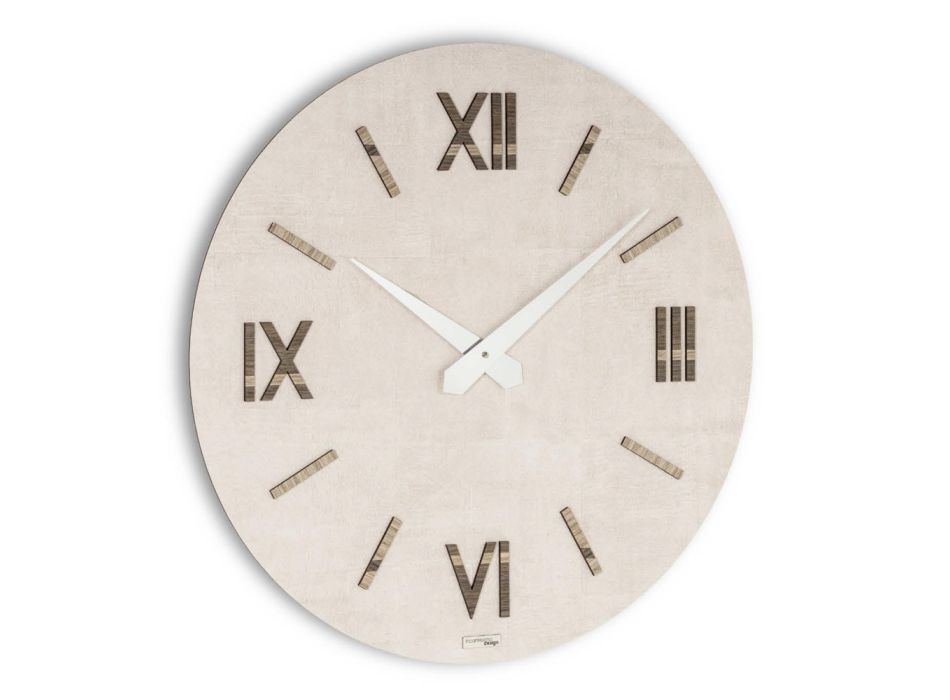 Horloge en MDF et polypropylène avec différentes textures