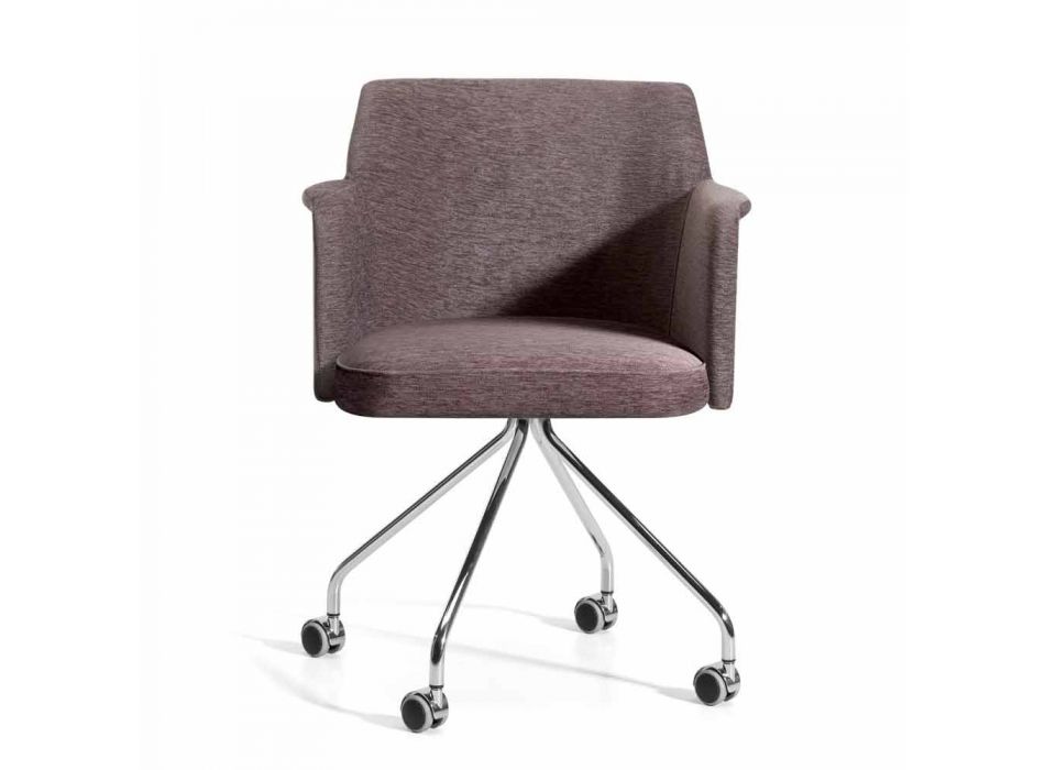 Fauteuil de bureau pivotant avec roulettes et accoudoirs design
