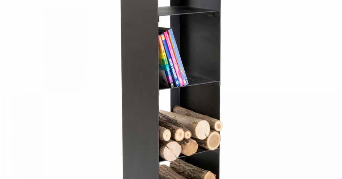 Porte-bûches moderne d'intérieur fabriqué en Italie