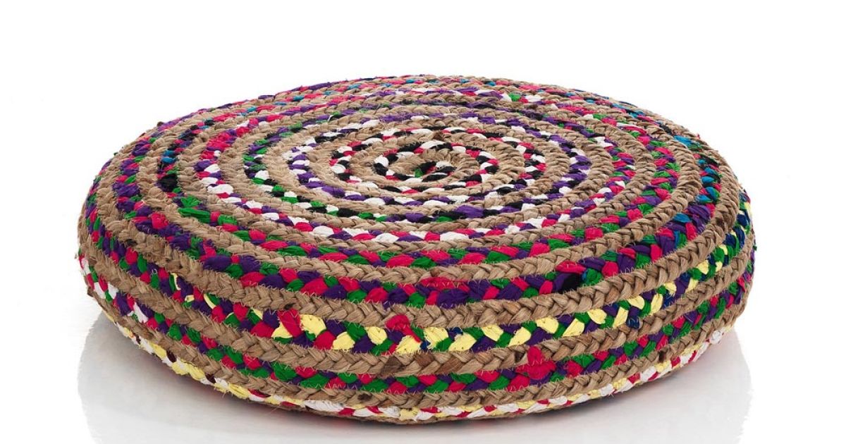 Pouf en Jute et Polystyrène en 2 tailles différentes