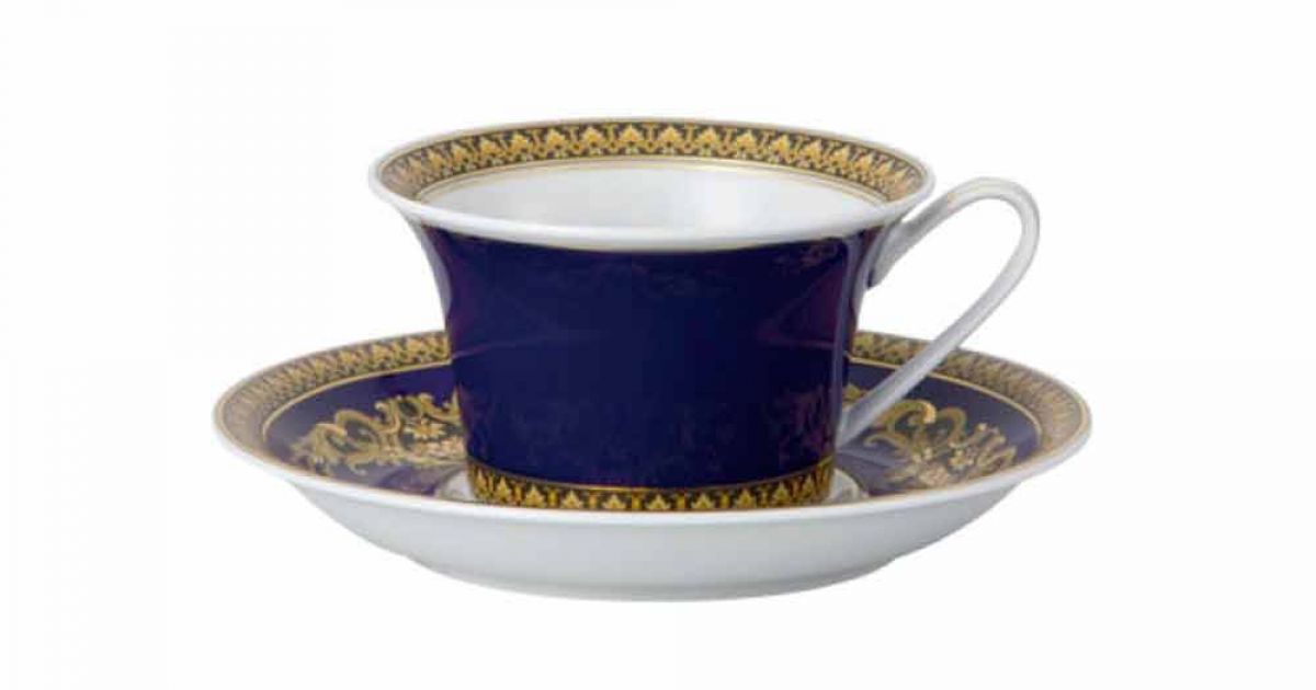 Rosenthal Versace Medusa Blue Tasse à thé en porcelaine moderne