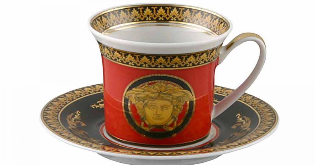 Rosenthal Versace Rouge Medusa Tasse à expresso en porcelaine
