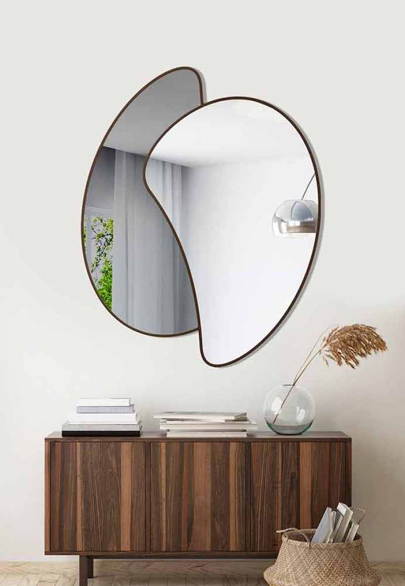 Miroir mural design coloré moderne pour salon