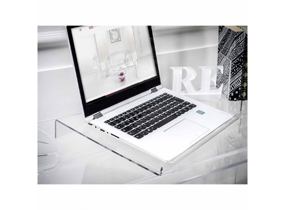 Support pour ordinateur portable en plexiglas pour bureau Made in Italy