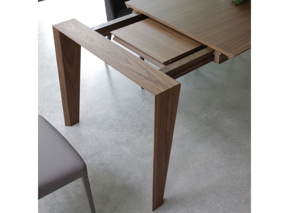 Table extensible jusqu'à 265 cm en bois de noyer Canaletto