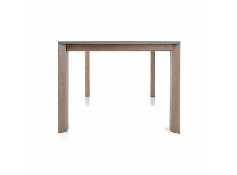 Table extensible de design moderne en céramique et bois