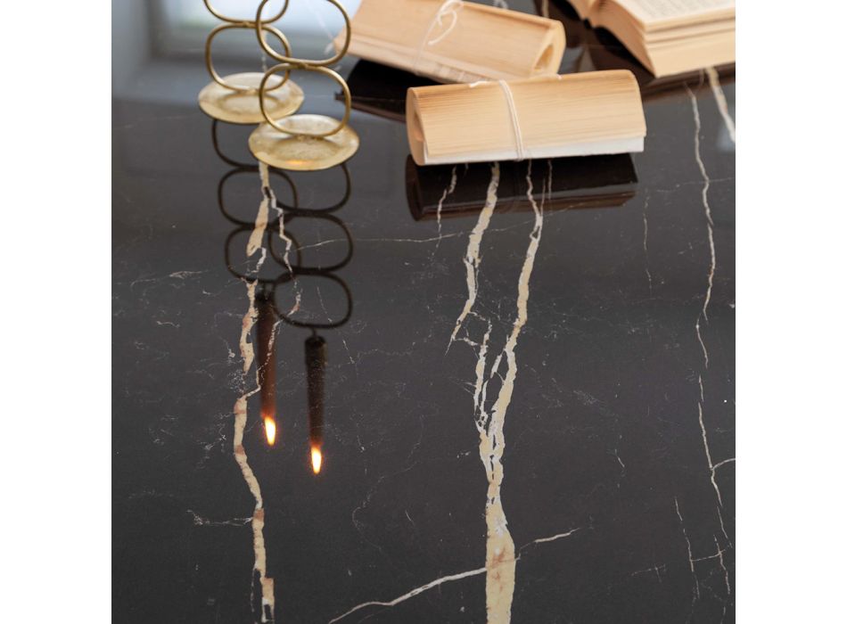 Table en céramique polie Florim Thunder Night