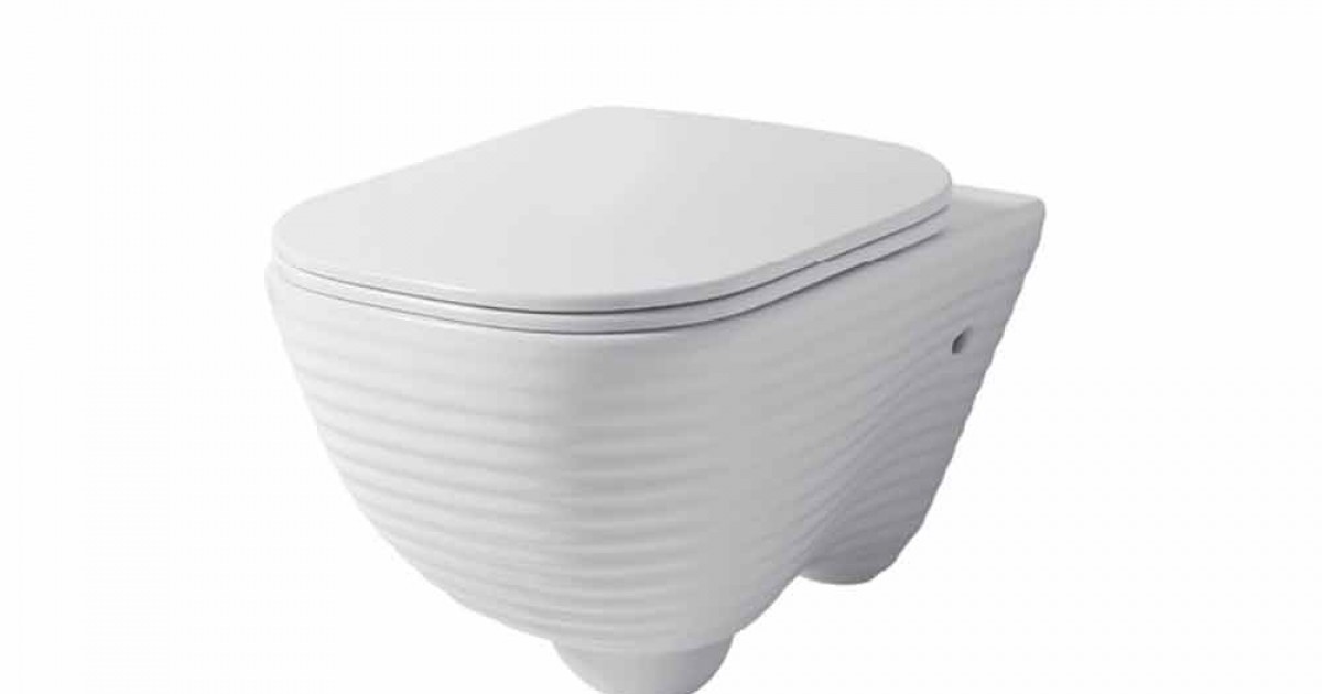 Vase de toilette suspendu en céramique émaillée Made in Italy Trabia